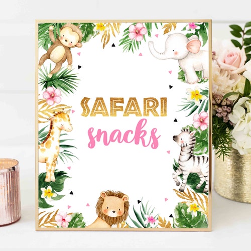 Safari Food Labels Safari Animals Buffet Food Cards Safari | Etsy UK