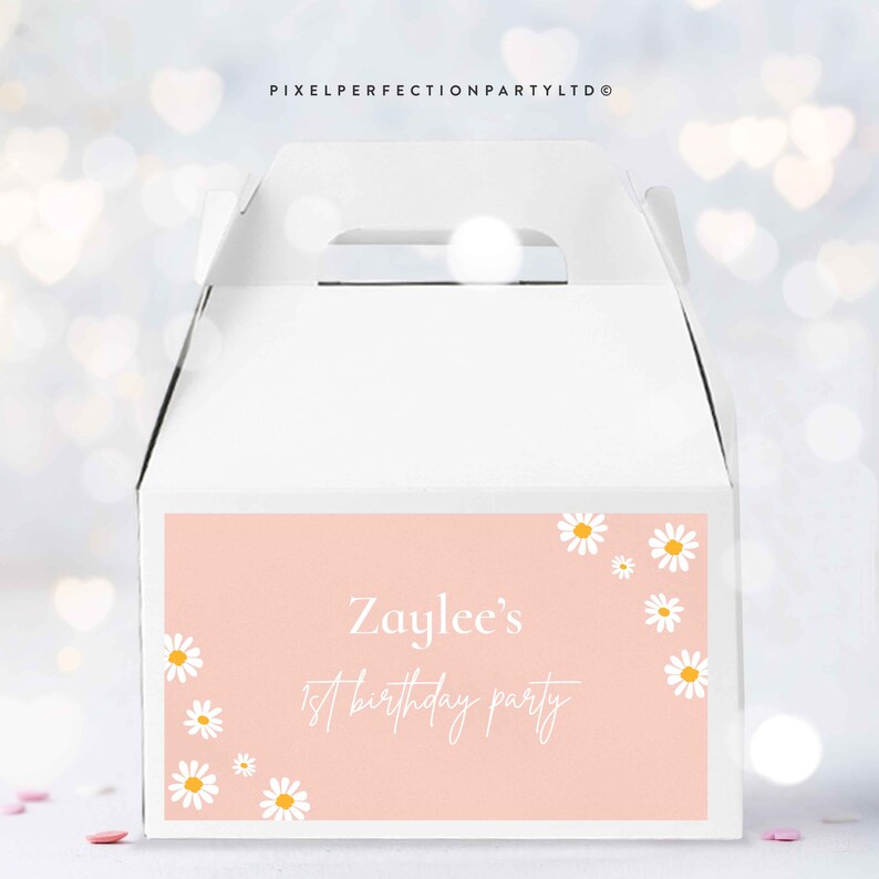 Daisy Birthday Party Gable Box Little Miss One-derful Birthday | Etsy