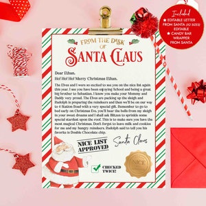 EDITABLE Official Letter To & From Santa Kit Mailing Label | Etsy