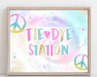 Tie Dye Station Sign - Etsy