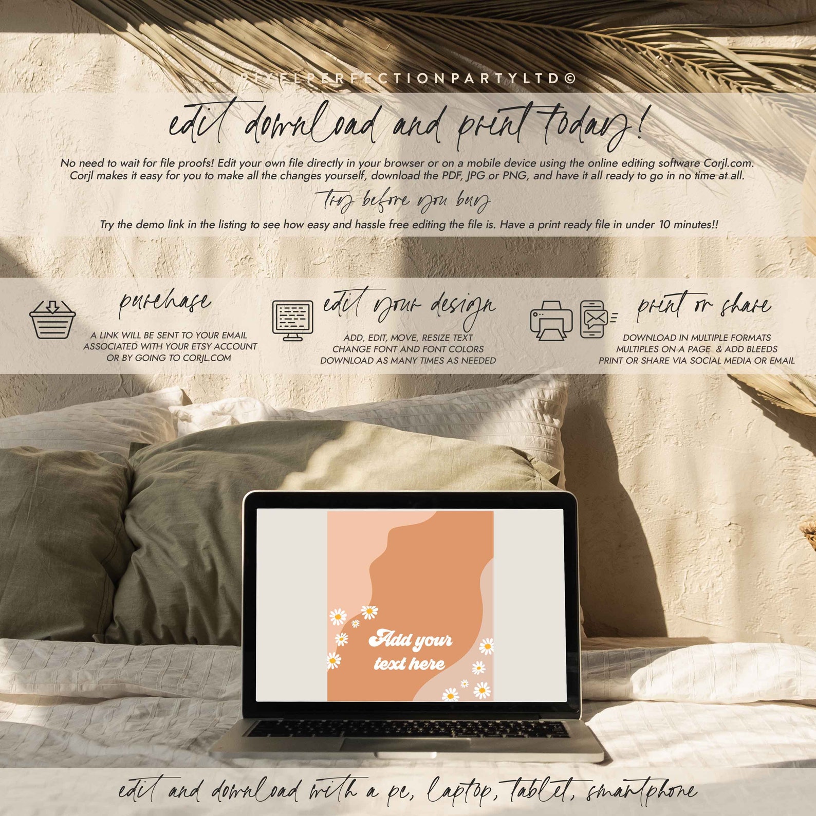 Editable Groovy Birthday Party Folded Food Labels Retro Groovy | Etsy