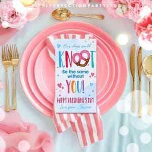 Editable Teachers Valentine's Day Gift Tag Teacher Pretzel Appreciation ...