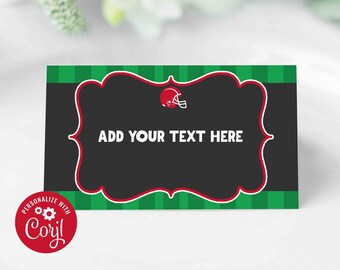 Football Tent Cards | Etsy