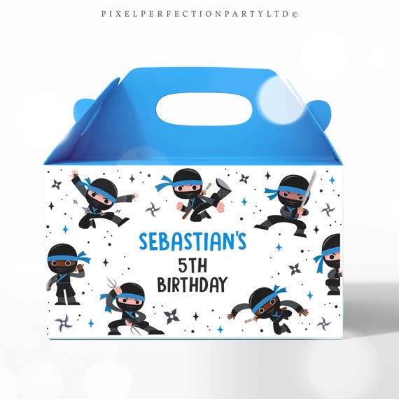Editable Ninja Birthday Party Gable Box Labels Karate Birthday Gable ...