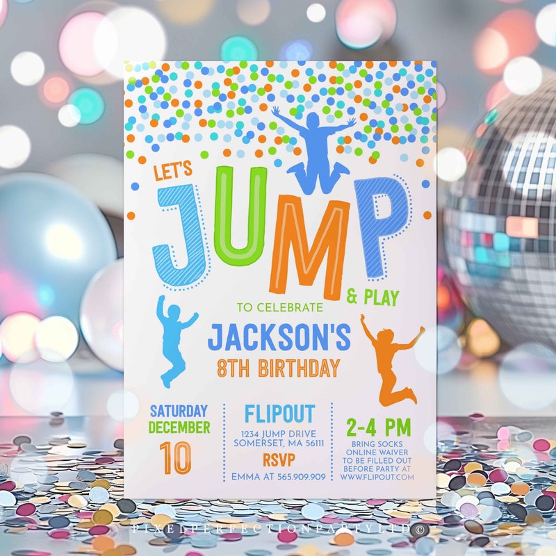 Sky Zone Invitation - Etsy