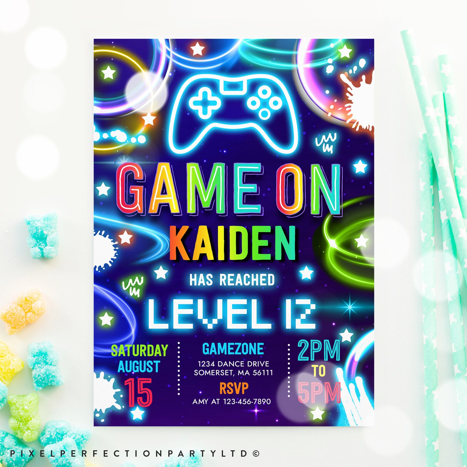 Editable Video Game Birthday Invitation Boy Gamer Birthday - Etsy