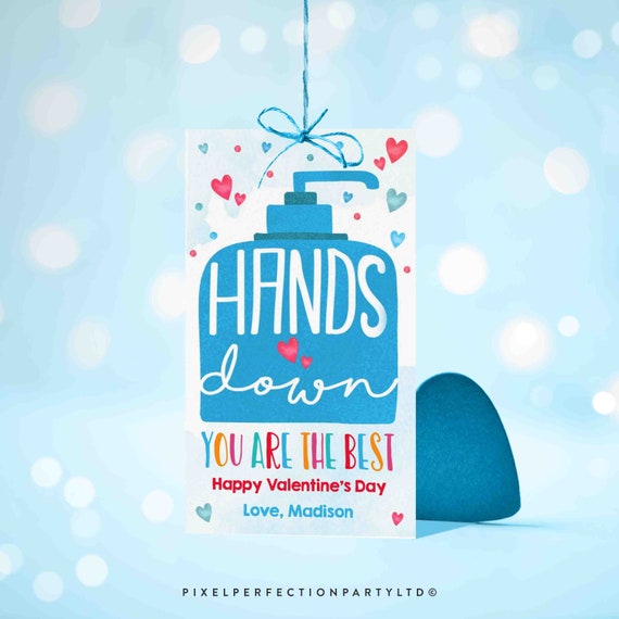 Editable Teachers Valentine's Day Gift Tag Hands Down You Are The Best ...