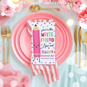 Editable Valentines Pencil Gift Tags Valentines Pencil You're the Write ...