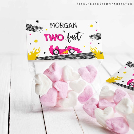 EDITABLE Two Fast Treat Bag Toppers Two Fast Birthday Treat Topper ...