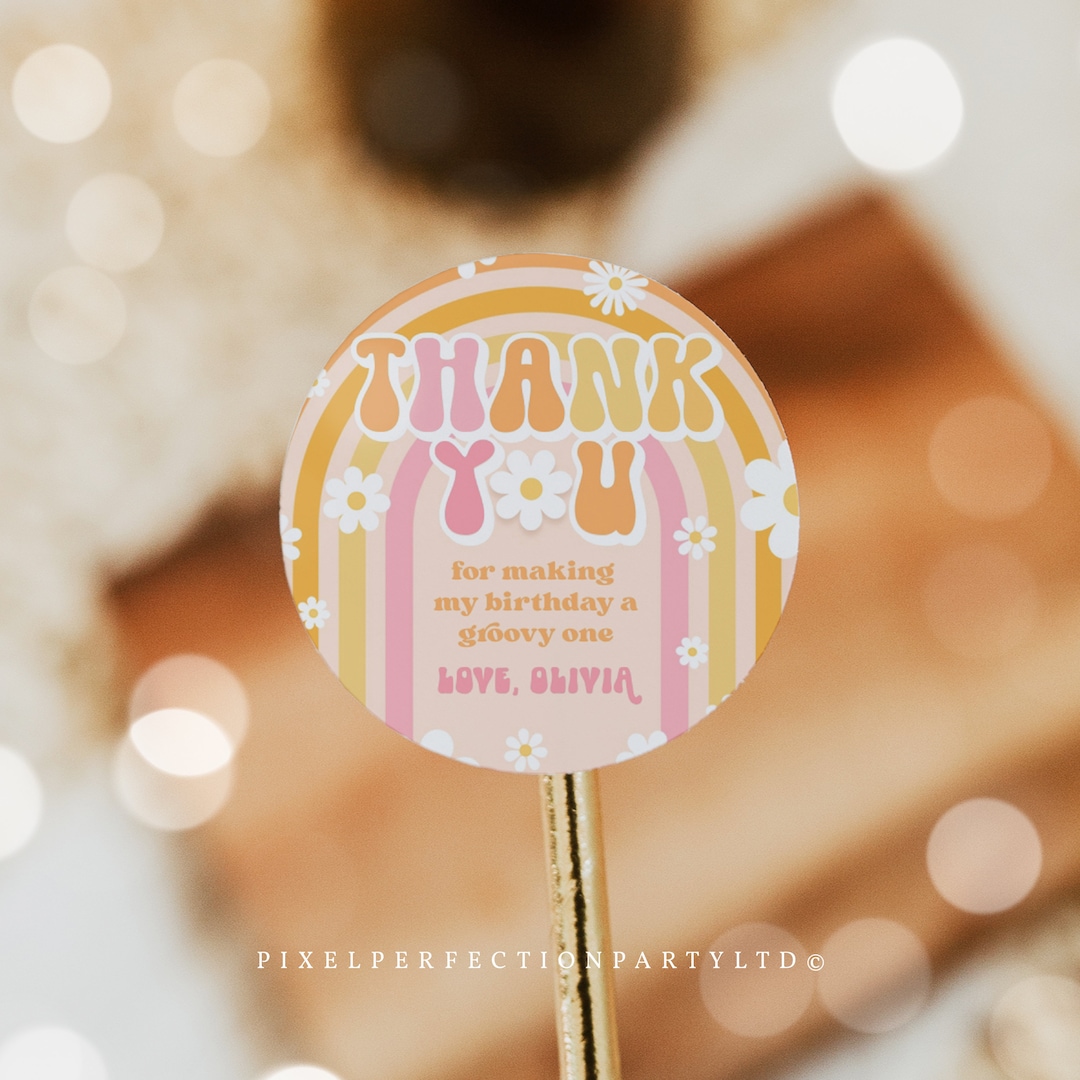 Editable Groovy Birthday Party Favor Tag Groovy One Two Groovy Birthday ...