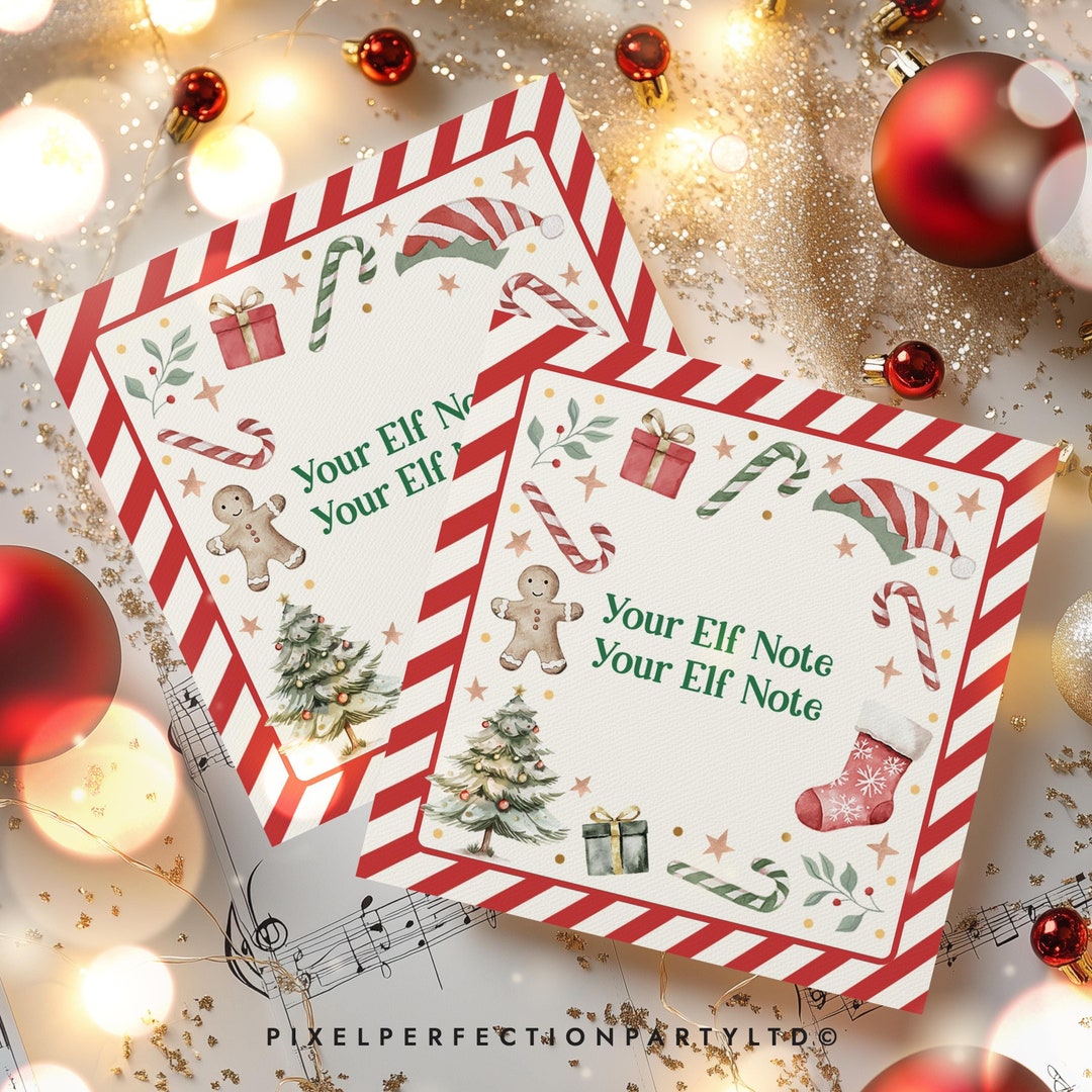 EDITABLE Elf Note Card Make Your Own Elf Notes Notes From Your Elf Kids ...