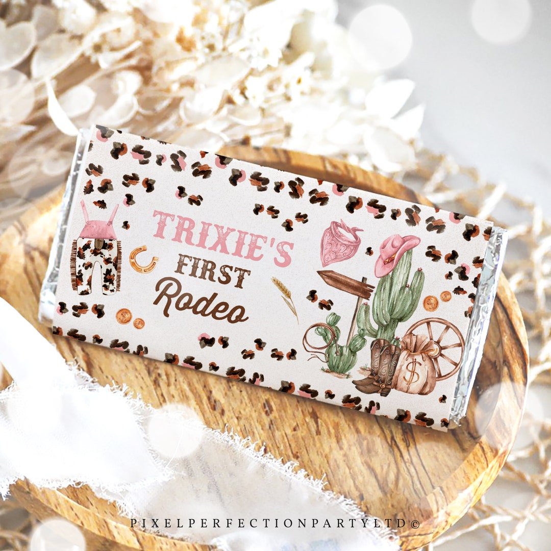 Editable Cowgirl Birthday Party Candy Bar Label Wild West Cowgirl Rodeo ...