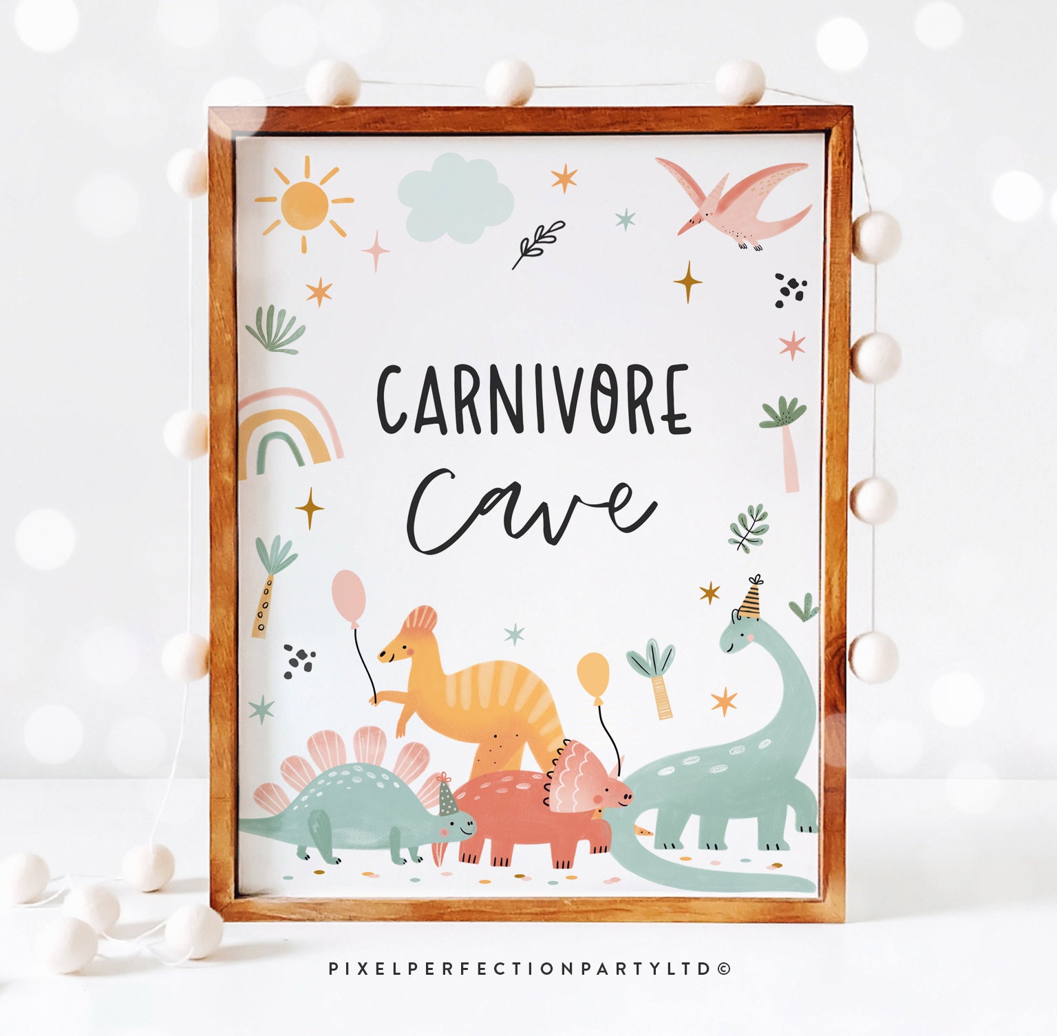 Party Supplies Banners & Signs Carnivore Cave Dinosaur Birthday Sign ...