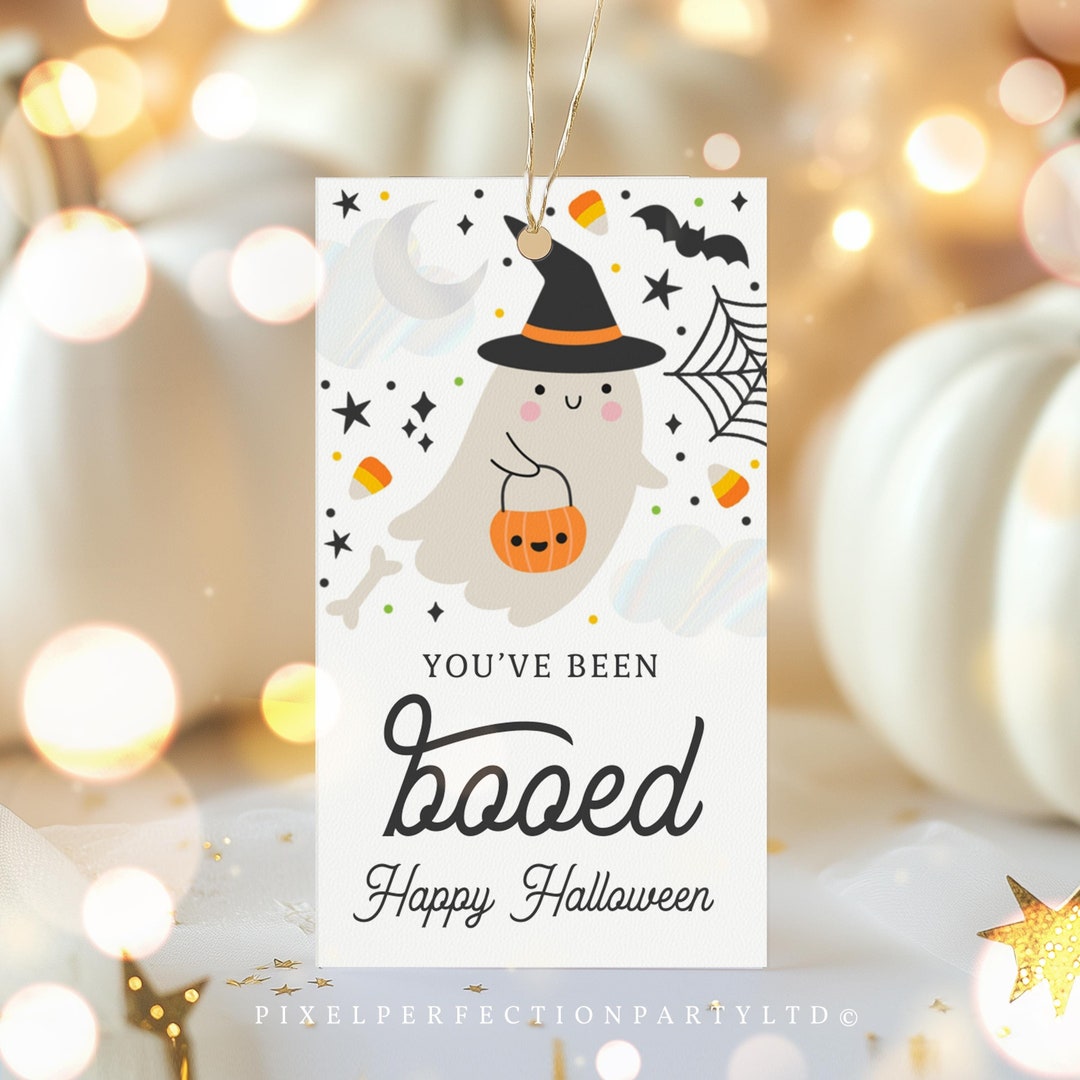 Editable You've Been Booed Gift Tag Label We've Been Booed Trick or ...