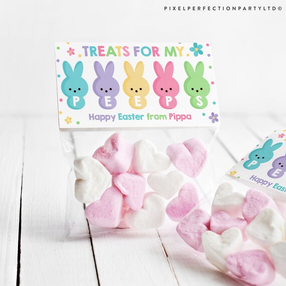 Editable Easter Treats For My Peeps Treat Bag Toppers Treat For My ...