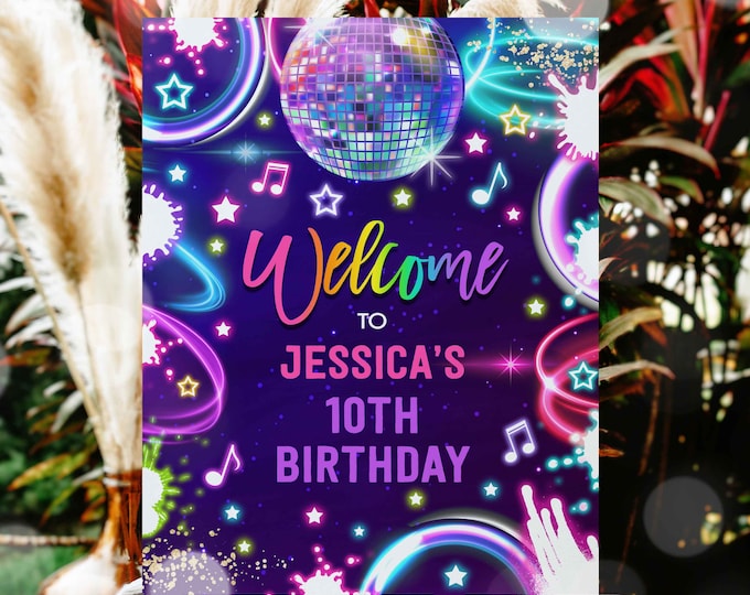 Glow Party Dance Floor/fluorescent Neon Cardstock/blacklight Party ...