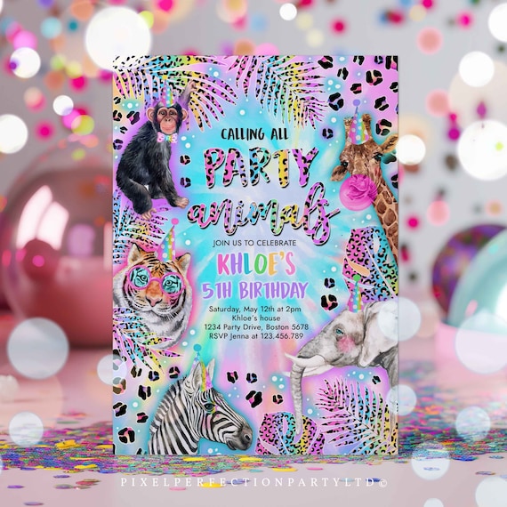 Neon Animal Print Decorations