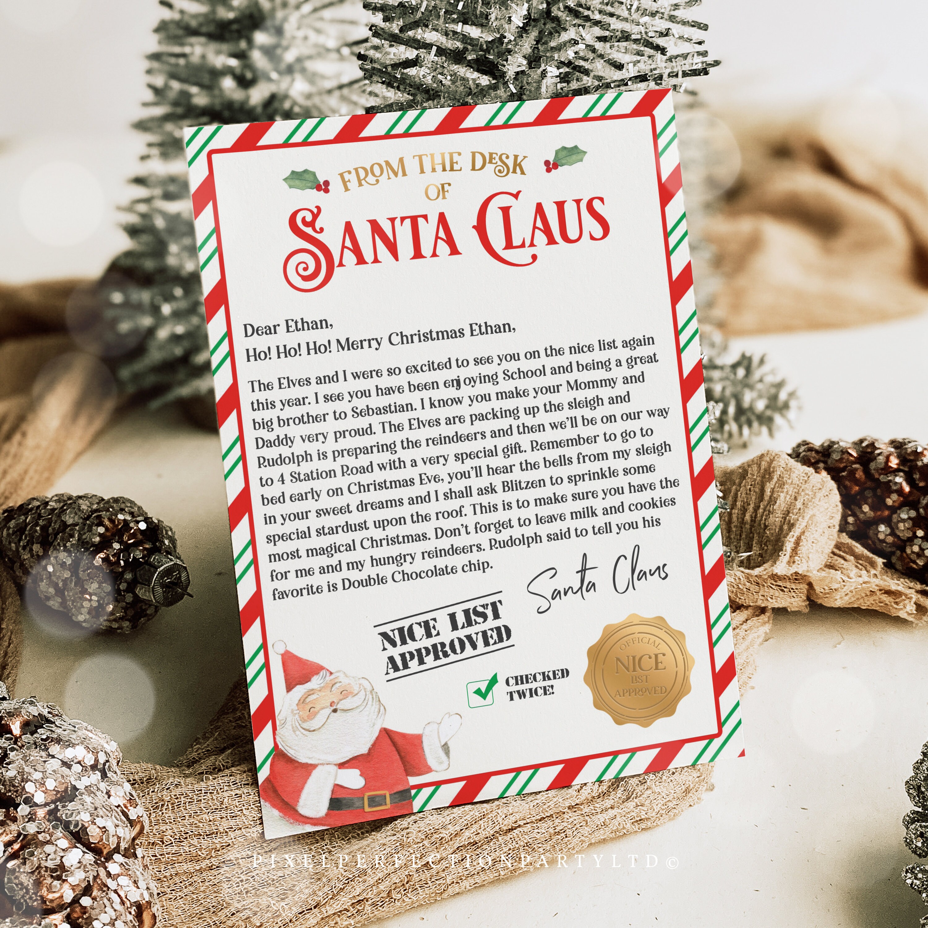 Editable Official Letter From Santa Claus Letter From the Desk of Santa ...