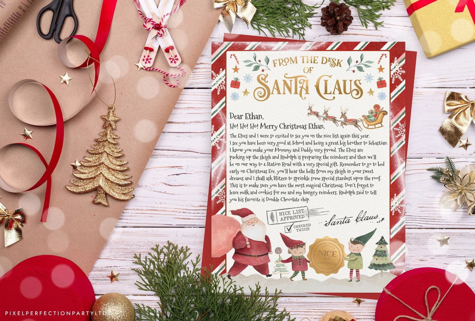EDITABLE Official Letter to & From Santa Kit Mailing Label - Etsy UK