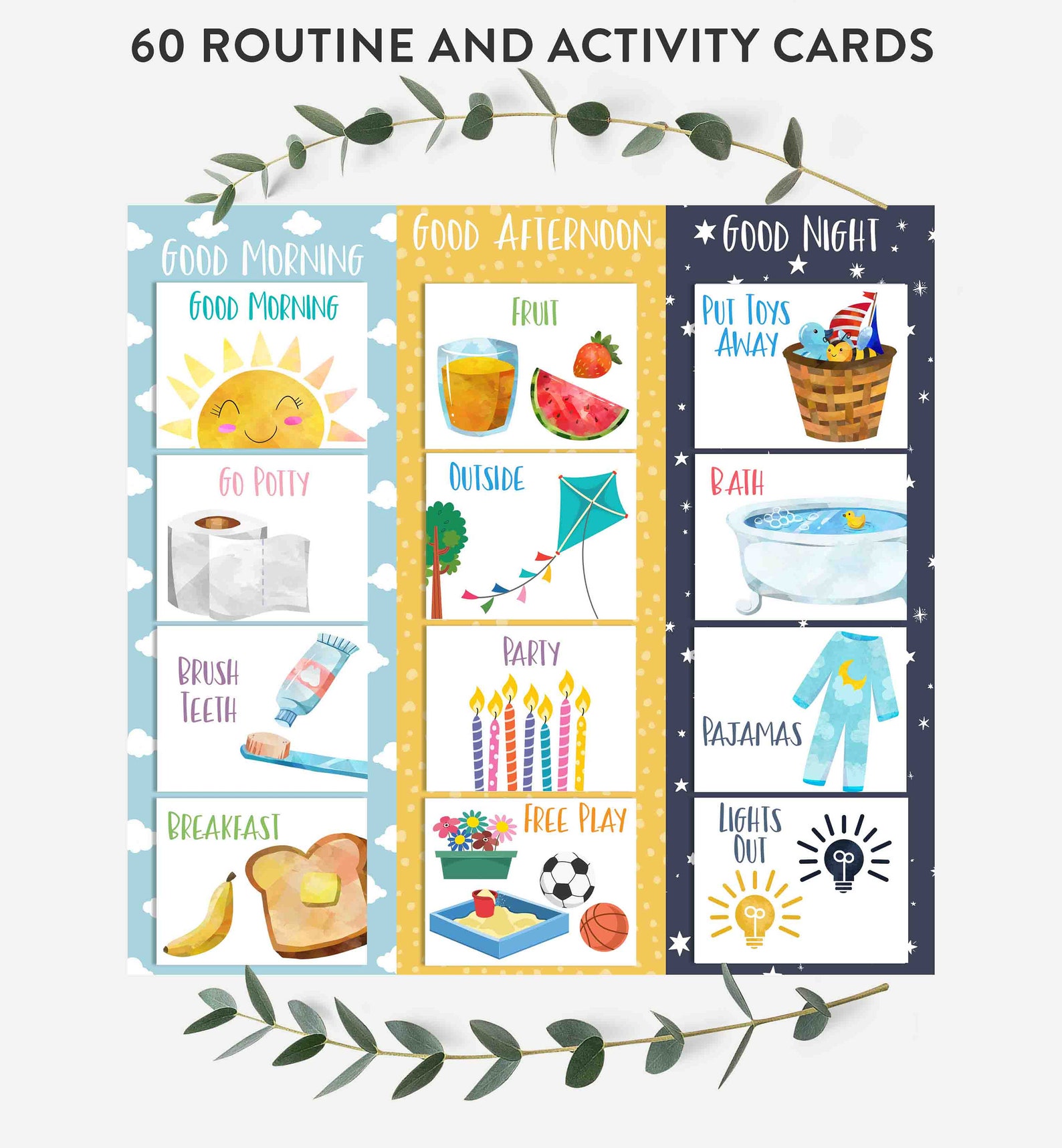 Visual Schedule Kids Daily Routine Chart Toddler Routine Chart - Etsy