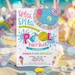 Editable Softball Pool Party Birthday Invitation Girl Summer Softball ...