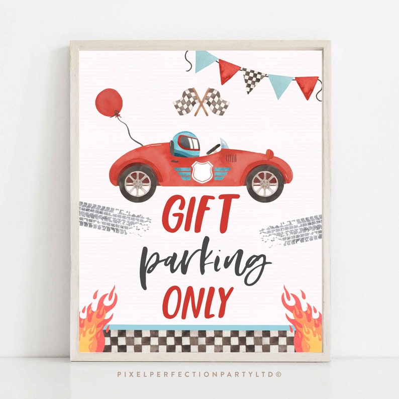 Race Car Gift Parking Only Sign Race Car 2nd Birthday Two Fast - Etsy