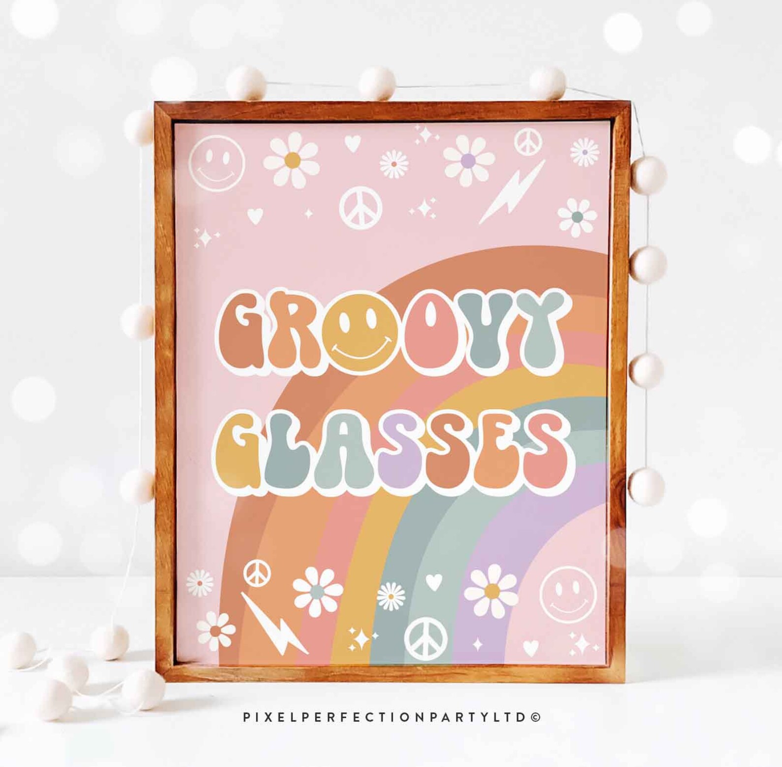 Groovy 70's Birthday Party Decor Groovy Glasses Party Sign - Etsy