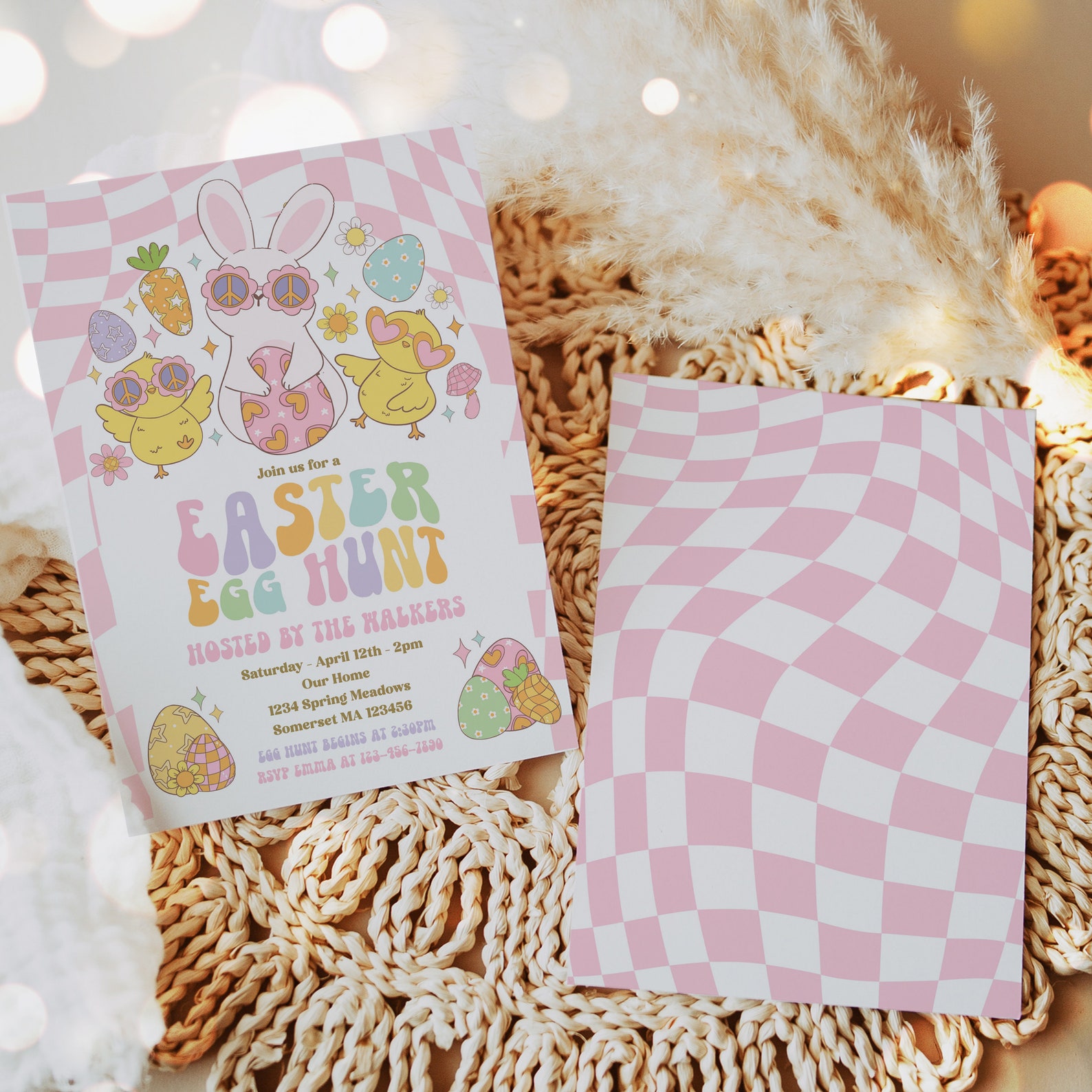 Editable Easter Egg Hunt Invitation Easter Egg Event Party Neighborhood ...