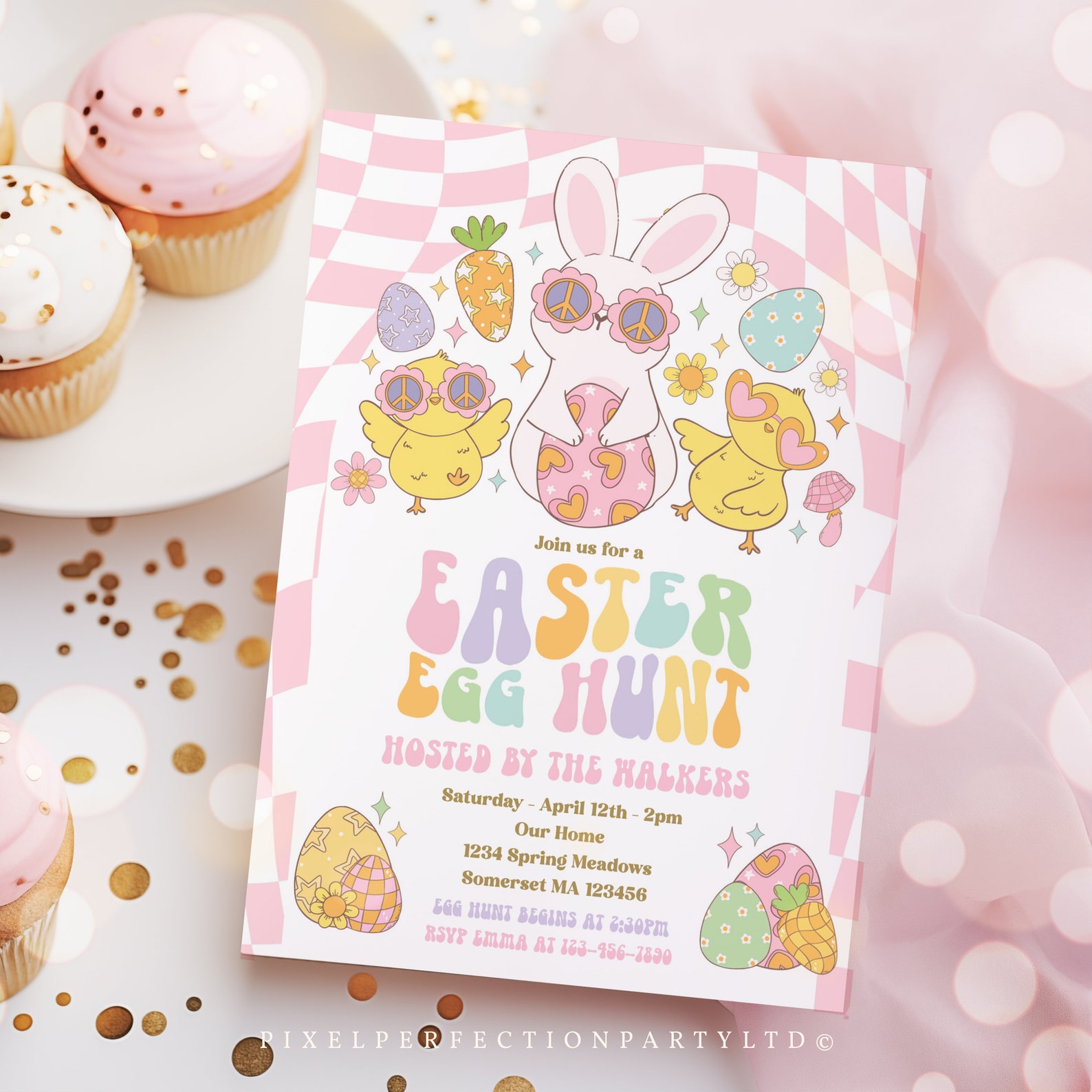 Editable Easter Egg Hunt Invitation Easter Egg Event Party Neighborhood ...