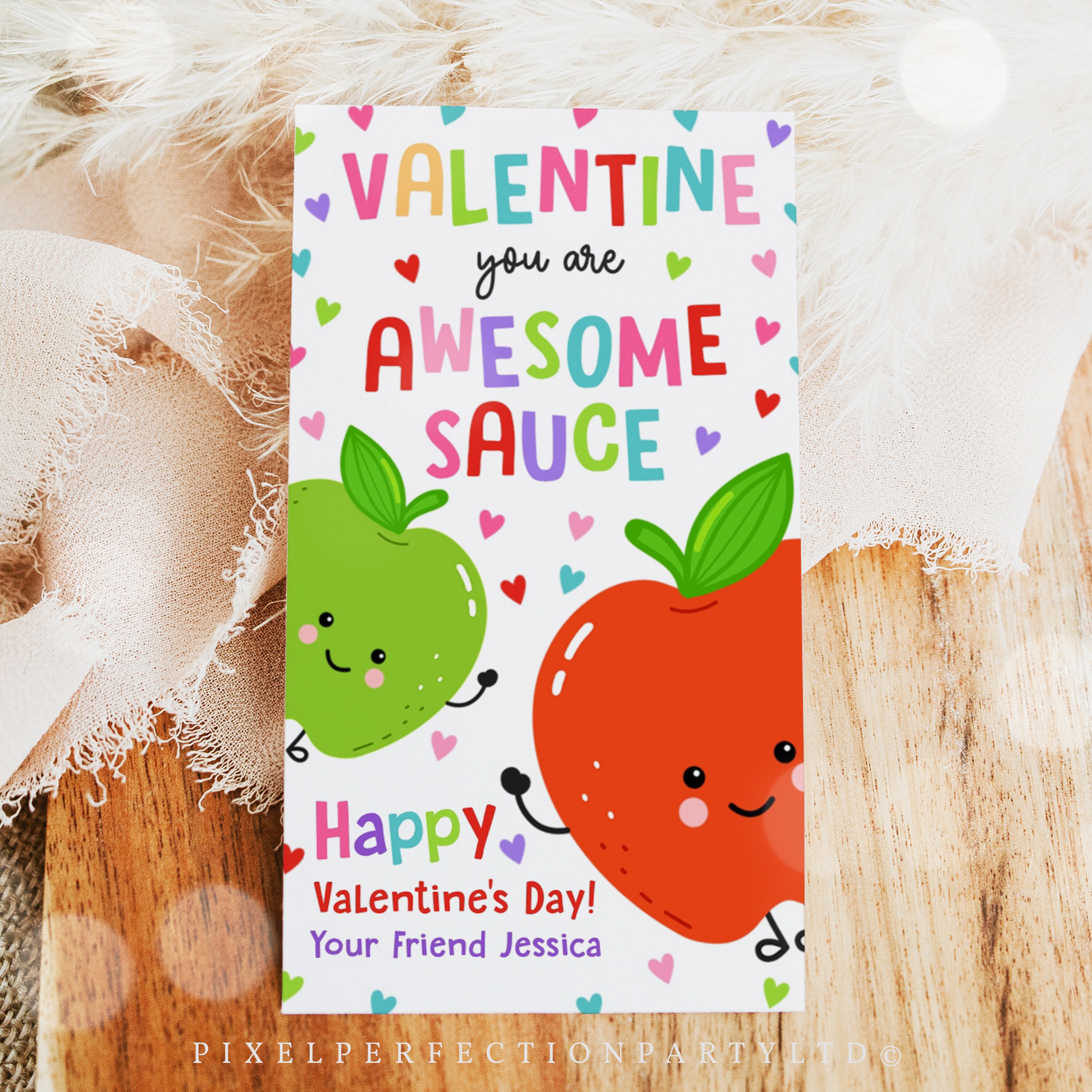 Editable Valentines Applesauce Gift Tags Valentines You Are - Etsy