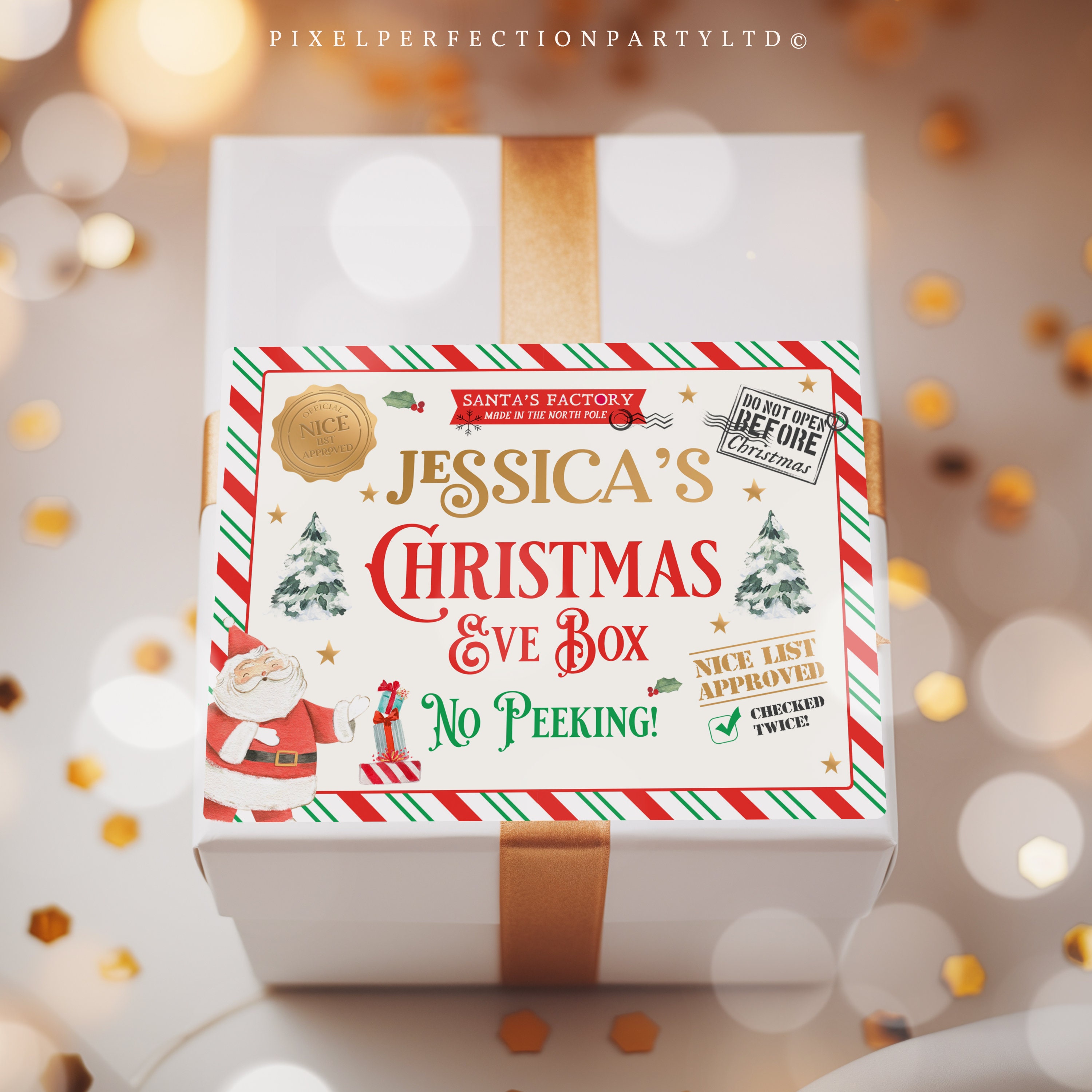 EDITABLE Christmas Eve Box Label Christmas Eve Box Sign Special ...