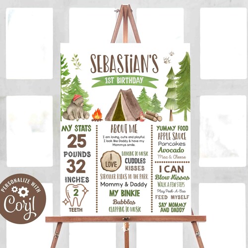 Wild One Woodland Highchair Banner Lumberjack Camping | Etsy