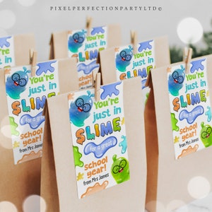 Editable Back to School Gift Tag Just in Slime for A Great School Year ...