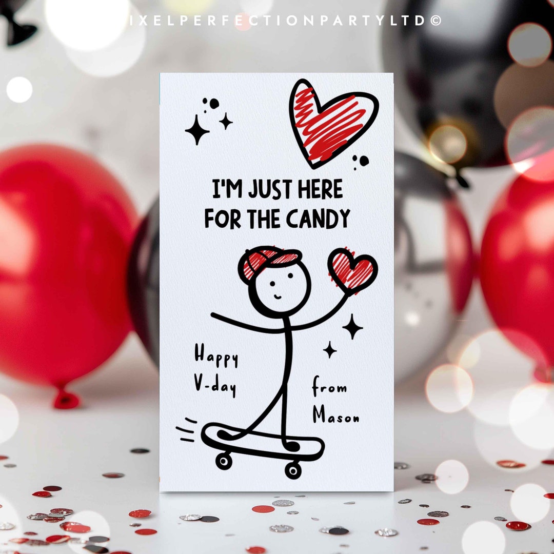 Editable Funny Valentine's Day Teen Card Your Annual Card & Piece of ...