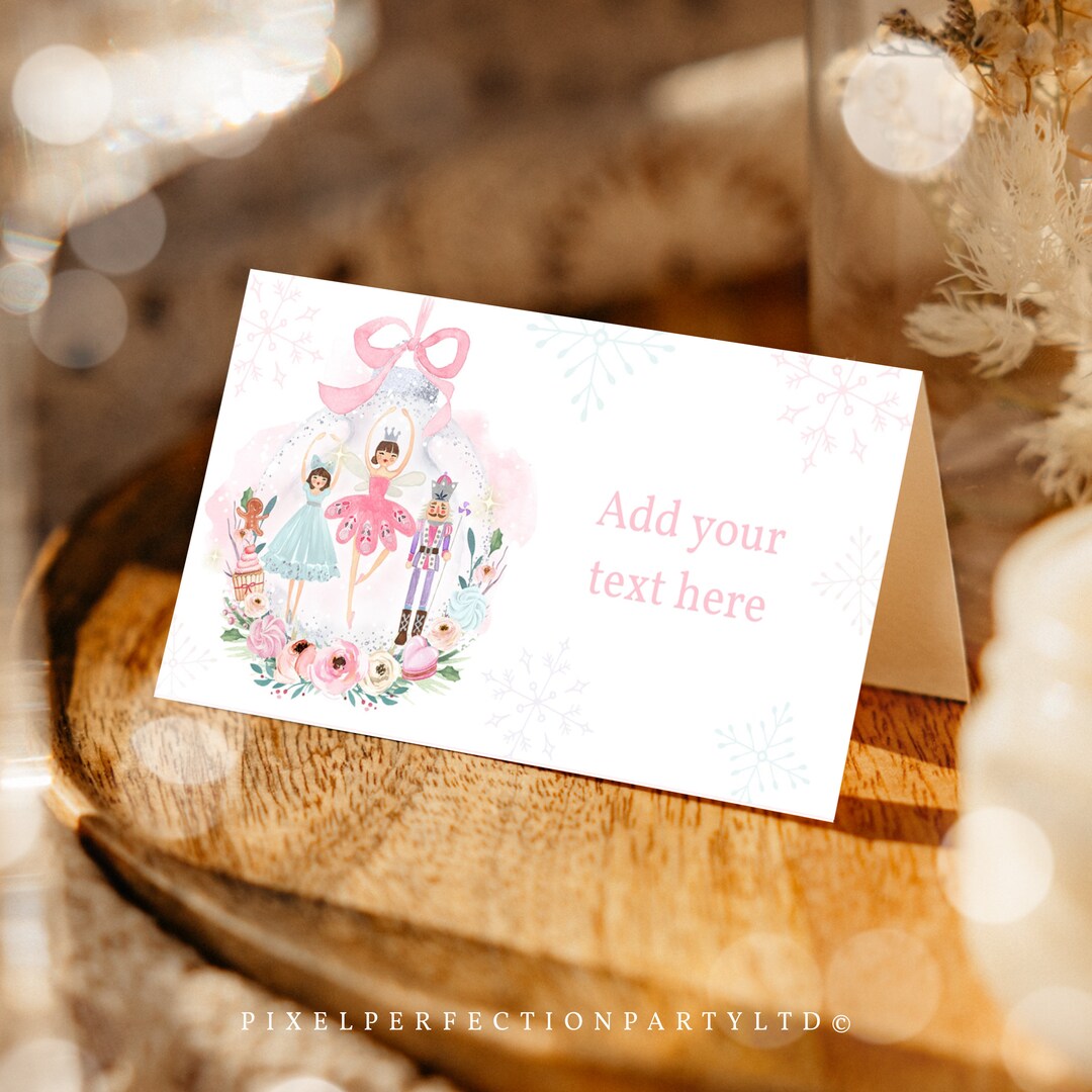 Editable Nutcracker Birthday Party Folded Food Labels Nutcracker Land ...