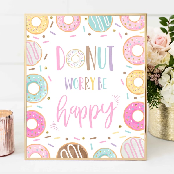 Donut Worry Be Happy - Etsy