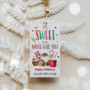 Editable Coworker Christmas Gift Tag Company Holiday Appreciation Gift ...