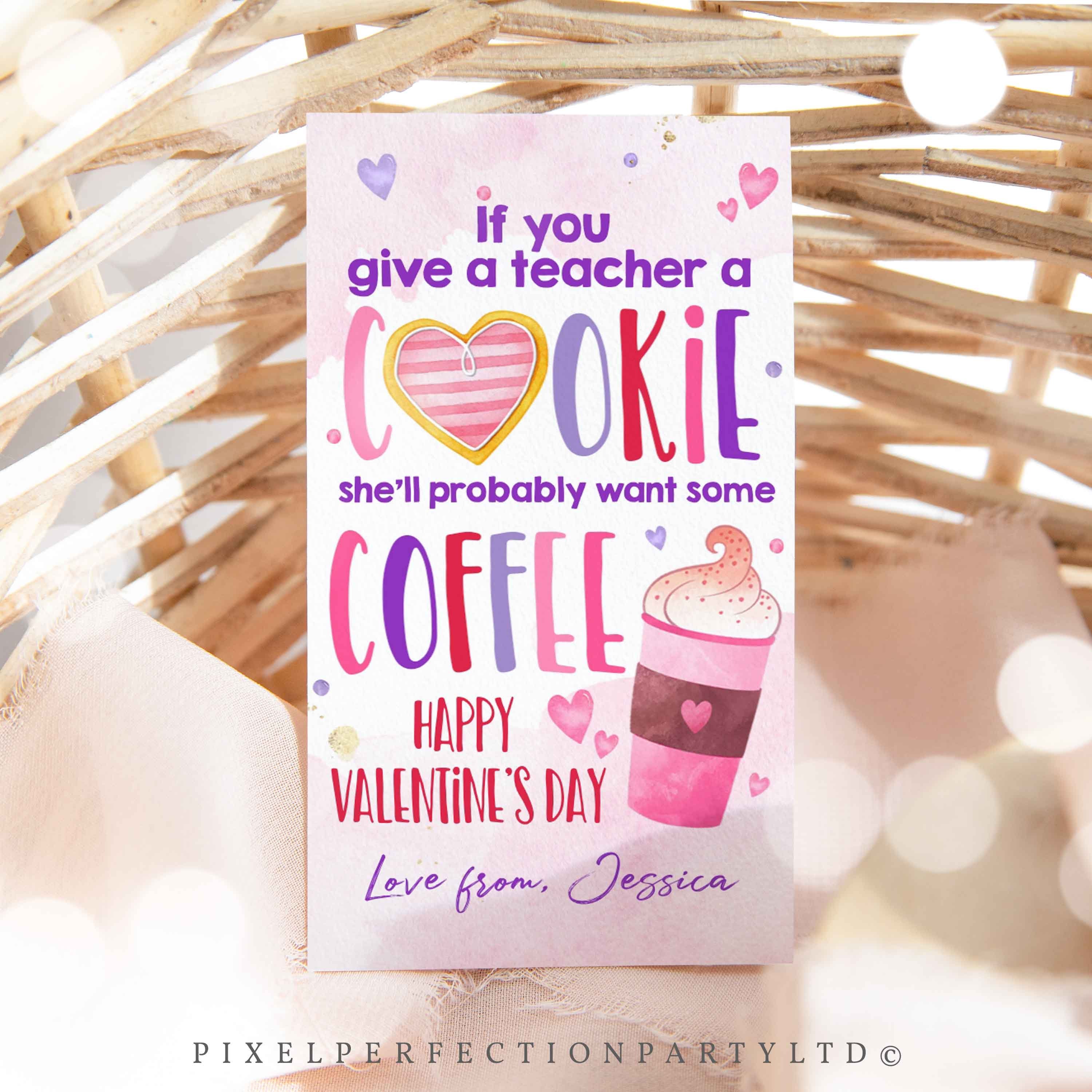 Editable Teachers Valentine's Day Gift Tag Teacher - Etsy