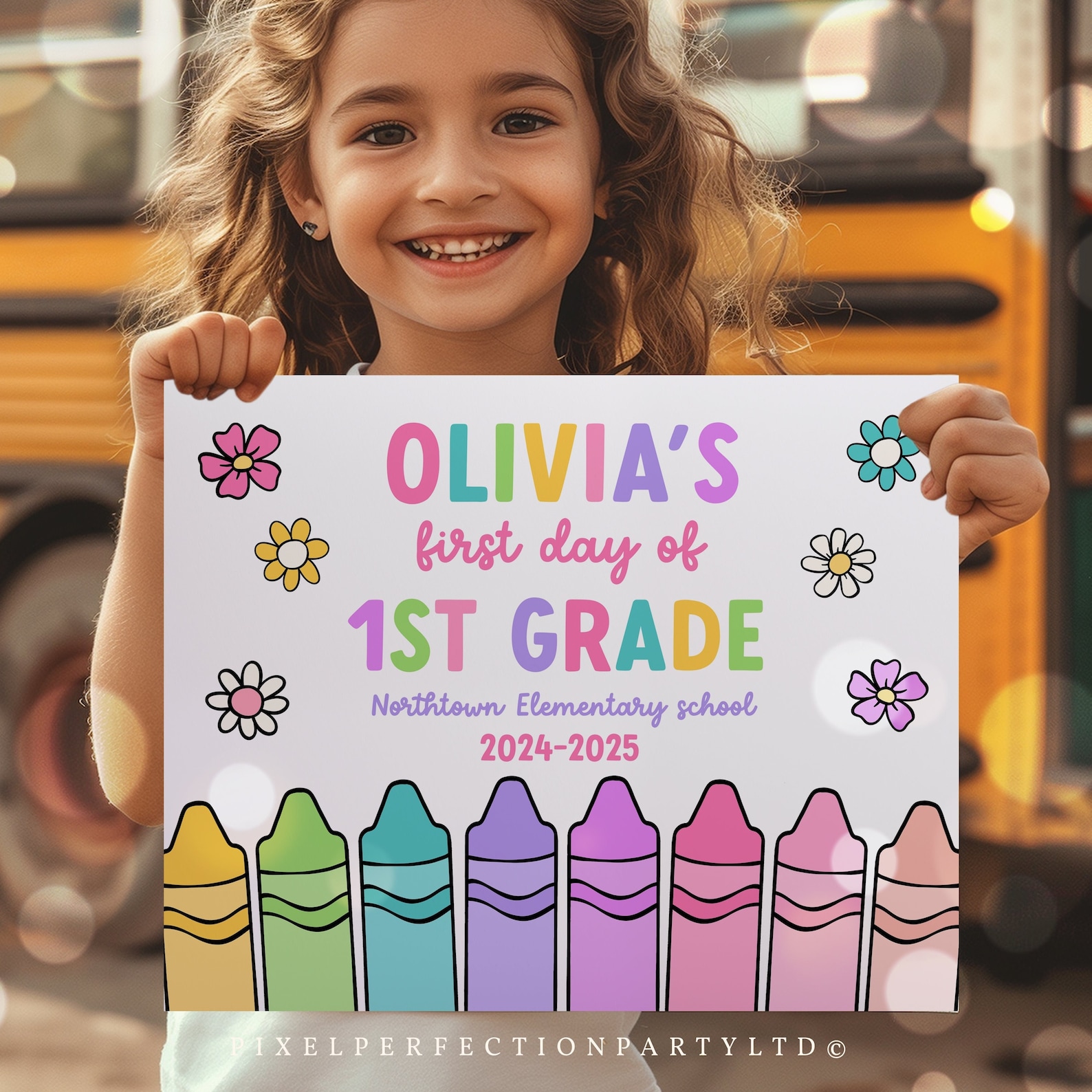 Editable First Day of 1st Grade Sign Printable First Day of 1st Grade ...