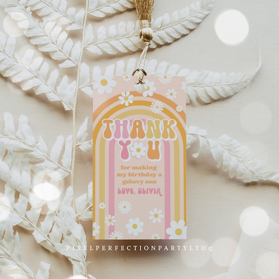Editable Groovy Birthday Party Favor Tag Groovy One Two Groovy Birthday ...