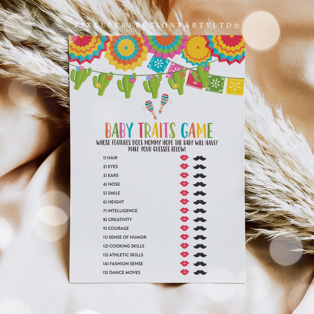 Baby Traits Game Fiesta Baby Traits Game Guess the Features Baby Shower ...
