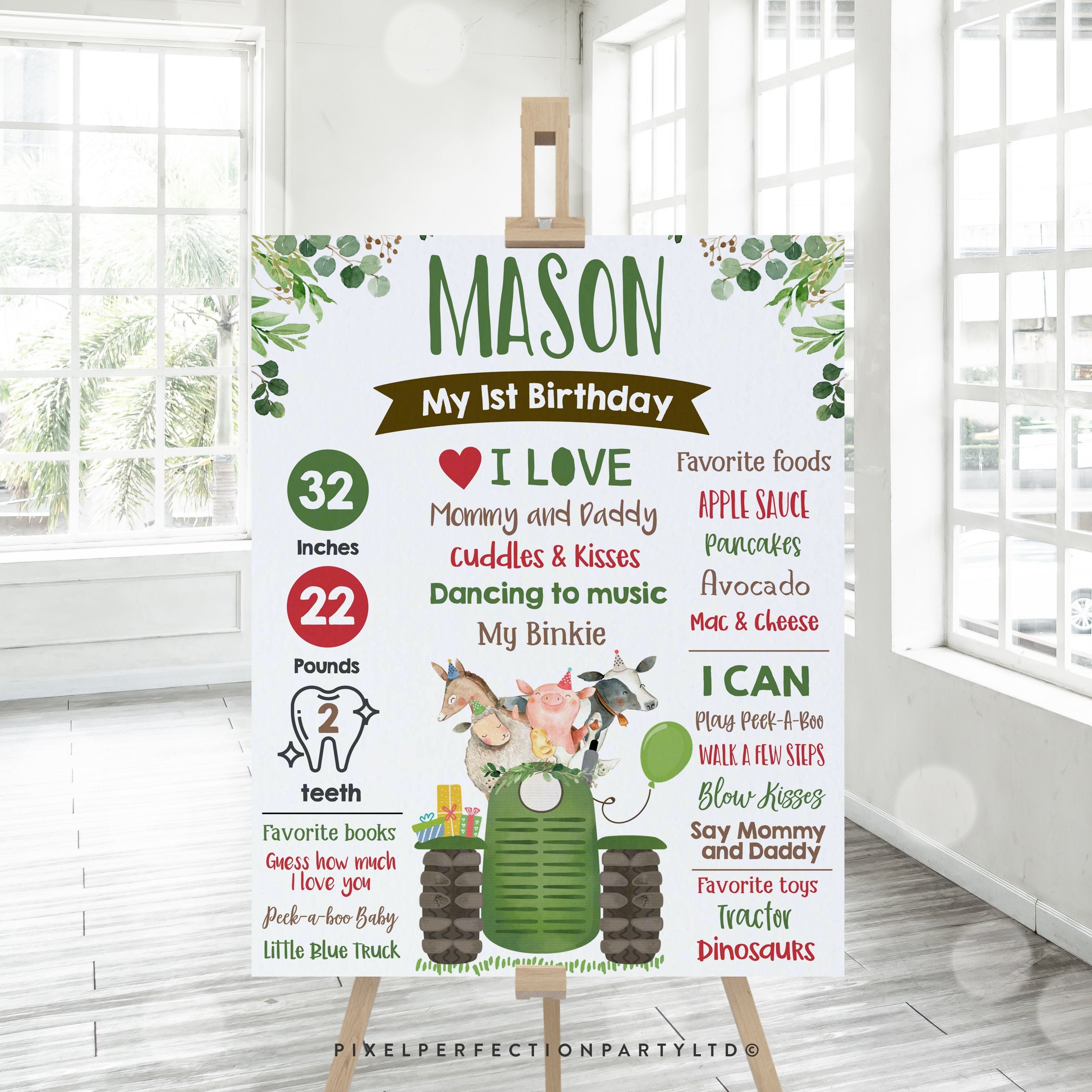 Farm birthday decorations Barnyard Party Decorations Birthday Milestone ...