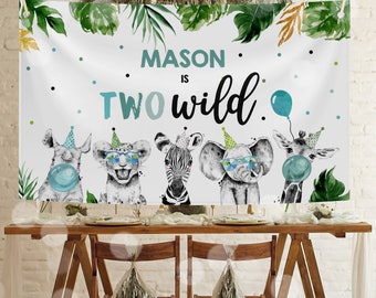 Two Wild Backdrop - Etsy