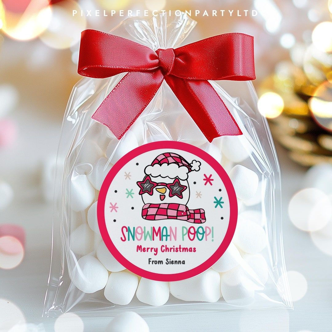 EDITABLE Snowman Poop Gift Tag Christmas Poop Gift Tag North Pole ...