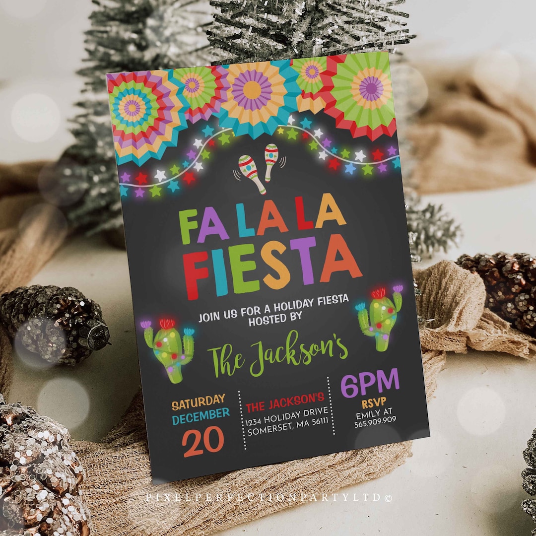 Christmas Fiesta Party Invitation Holiday Fiesta Party Invitation ...