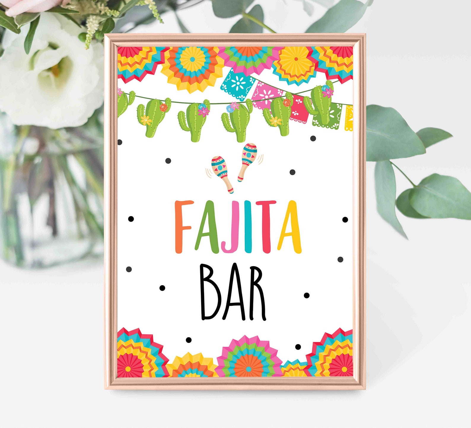 Fajita Bar Party Sign Fiesta Party Sign Fiesta Food Station | Etsy