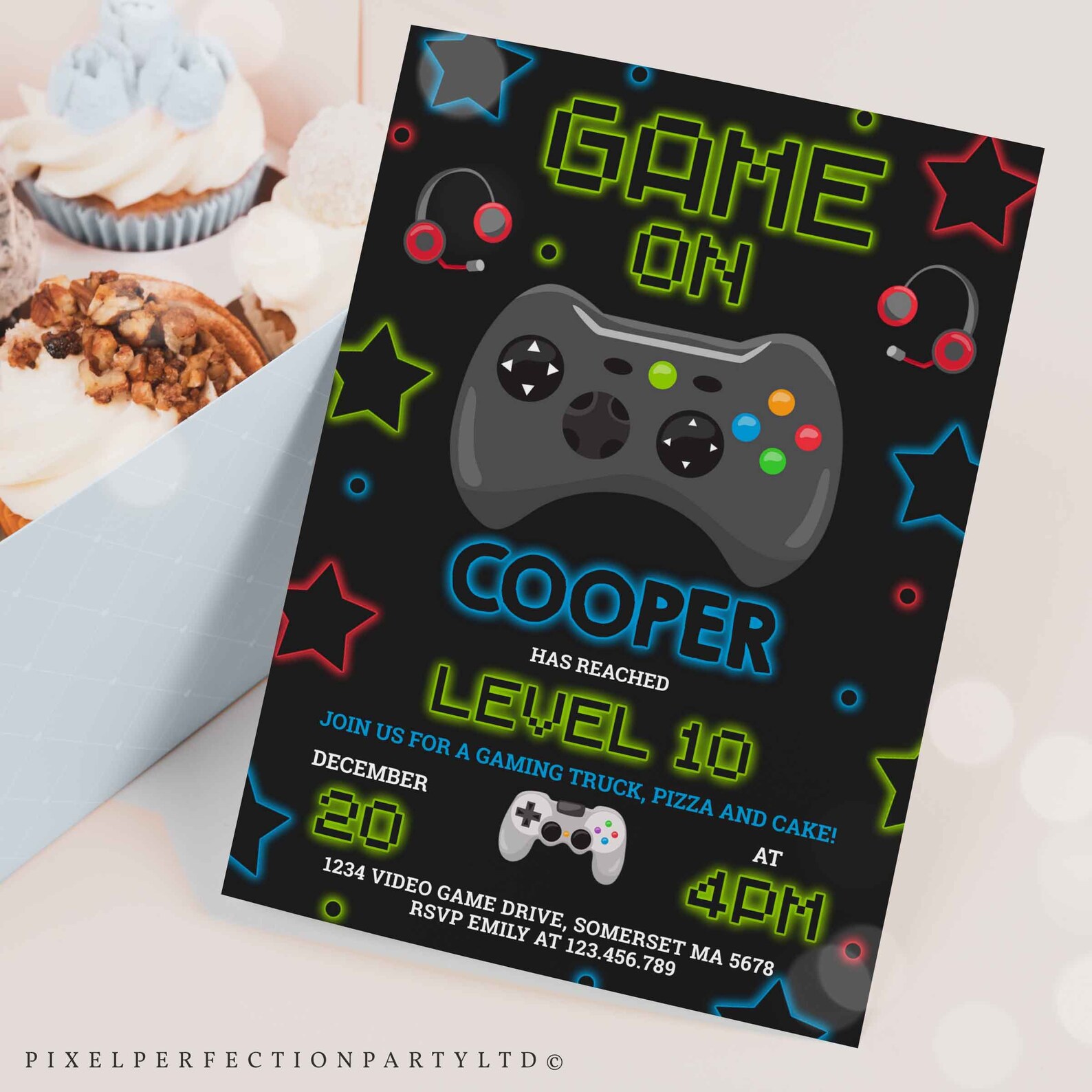Gaming Invitation Video Game Invitation Video Game Birthday - Etsy UK
