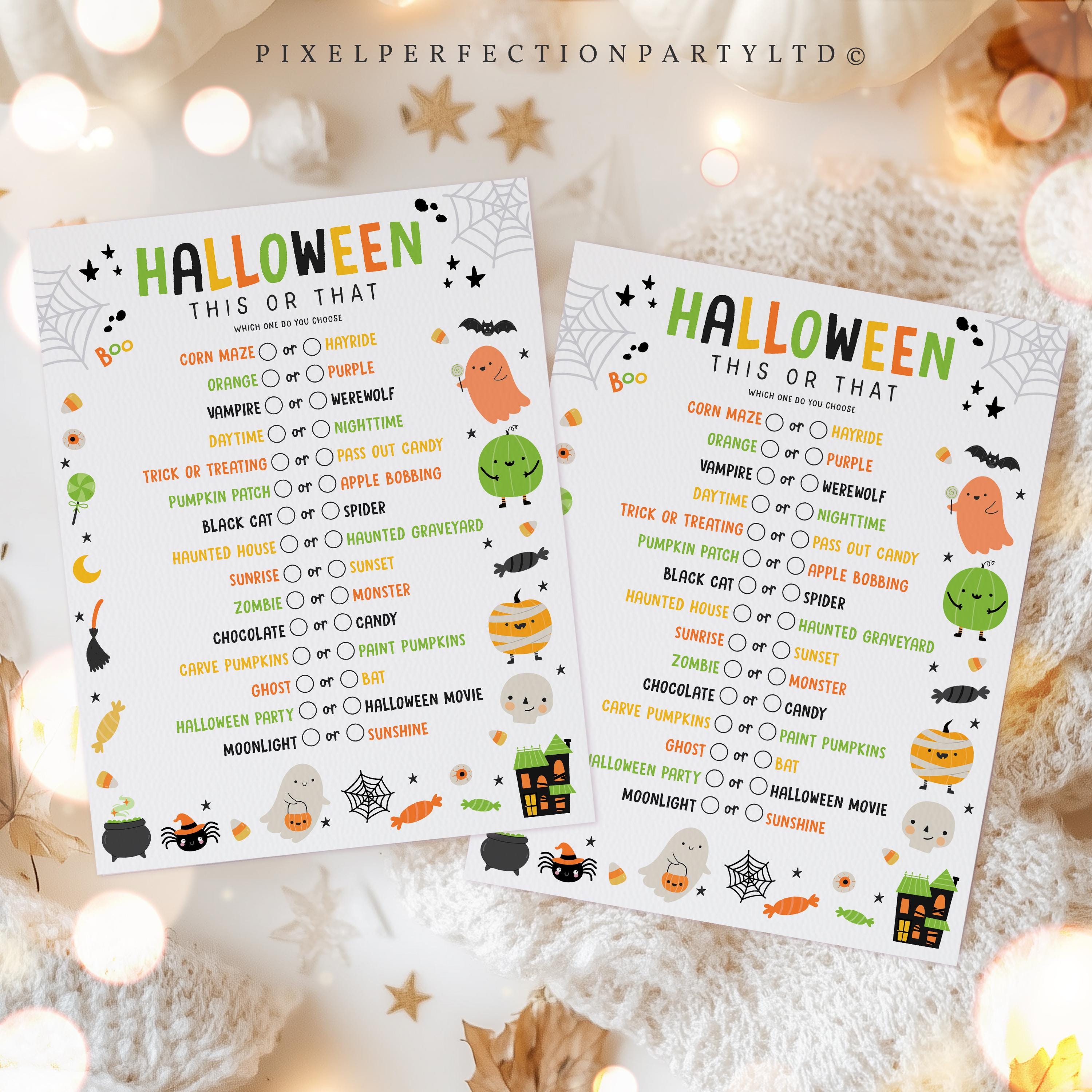 Halloween This or That Game Halloween Would You Rather Game Halloween ...