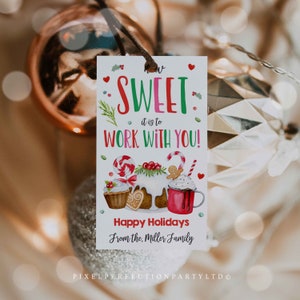 Editable Coworker Christmas Gift Tag Company Holiday Appreciation Gift ...