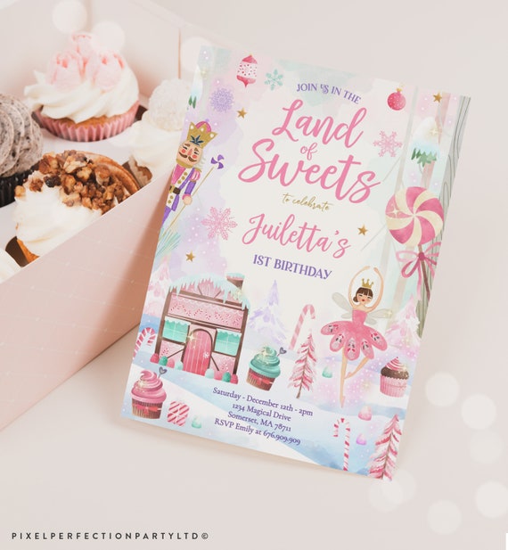 Editable Nutcracker Birthday Invitation Land Of Sweet Invitation Sugar